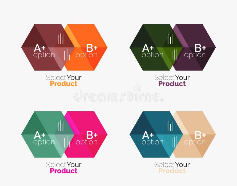 Business Geometric Layouts with Option Text Stock Vector - Illustration ...