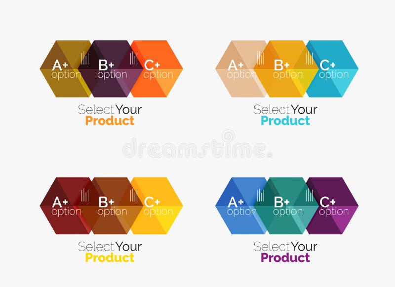 Business Geometric Layouts with Option Text Stock Illustration ...