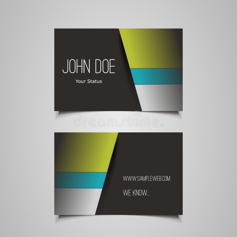 Business Or Gift Card Design With Abstract Background Stock Vector ...