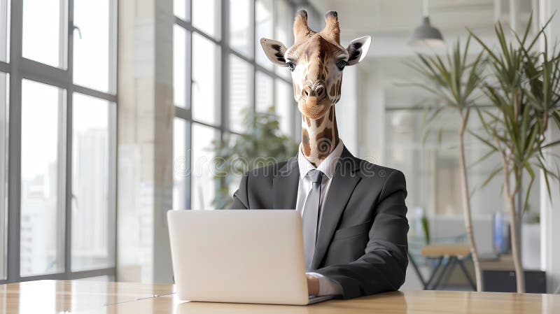 Business Giraffe, AI Generated Stock Illustration - Illustration of ...