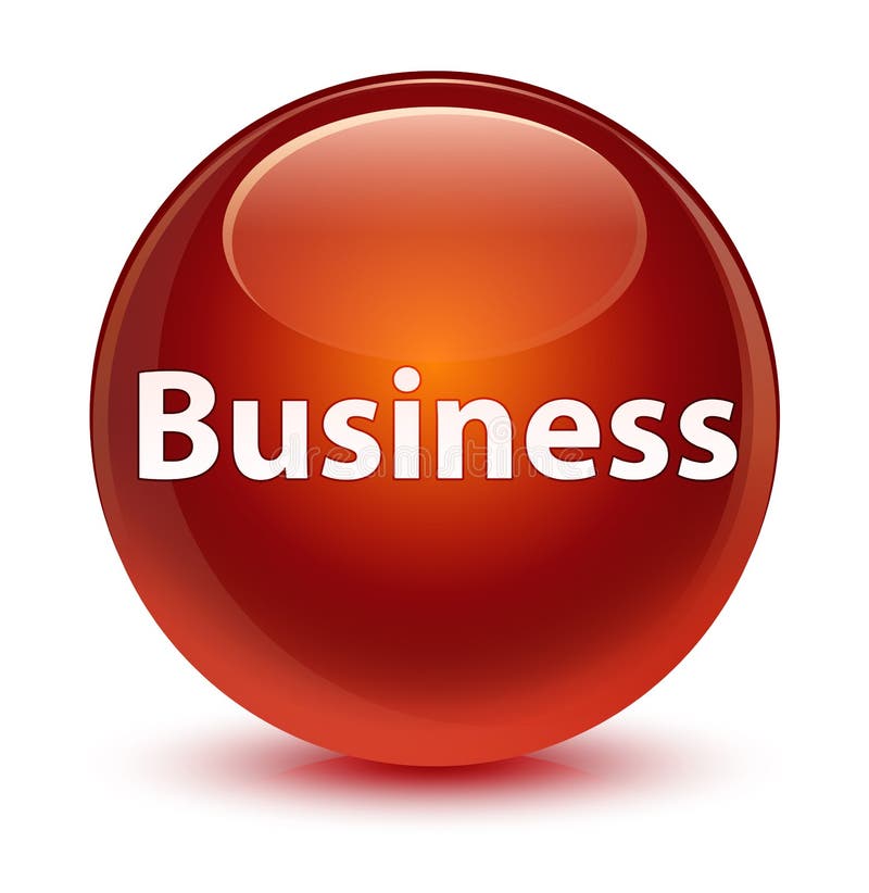 Business Glassy Brown Round Button Stock Illustration - Illustration of ...