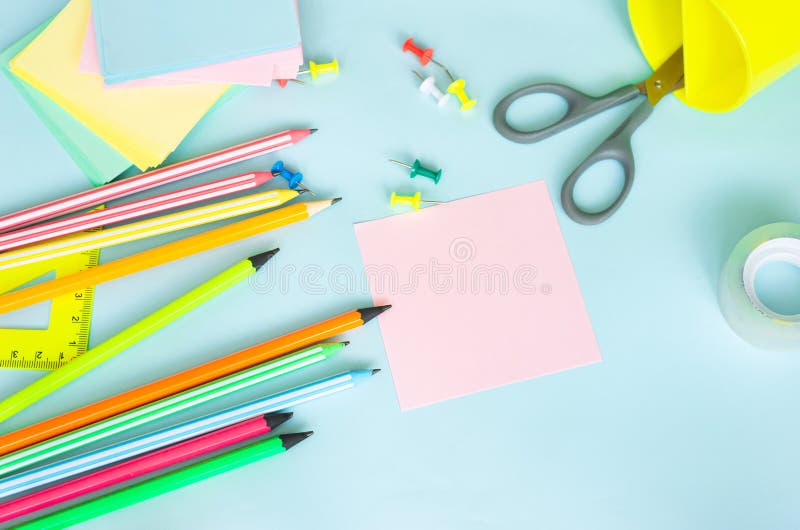 Business Glider Copy Space. Notepad with Blank Sheet for Text. Notes ...