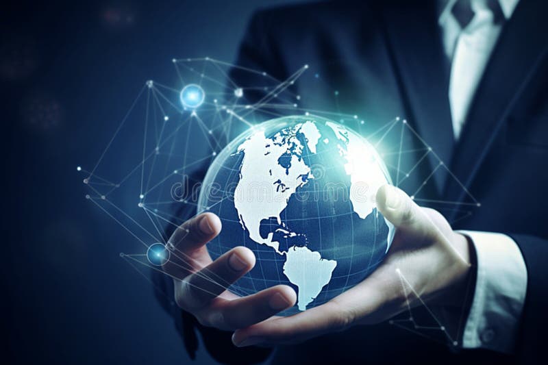 Business Global Internet Connection Application Technology and Digital ...