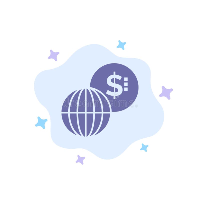 Business, Global, Markets, Modern Blue Icon on Abstract Cloud ...