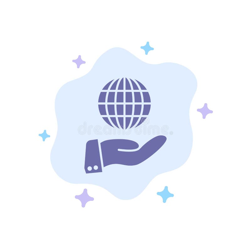 Business, Global, Modern, Services Blue Icon on Abstract Cloud ...