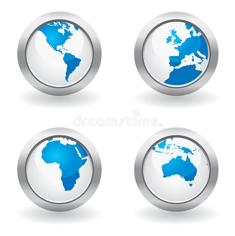Business globe buttons stock vector. Illustration of icon - 8430045