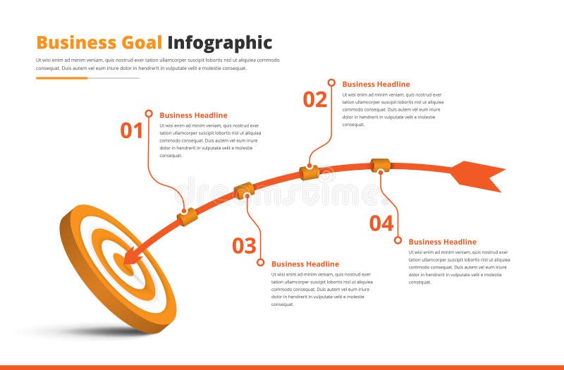 Business Goal and Strategy Presentation Circular Target Infographic ...