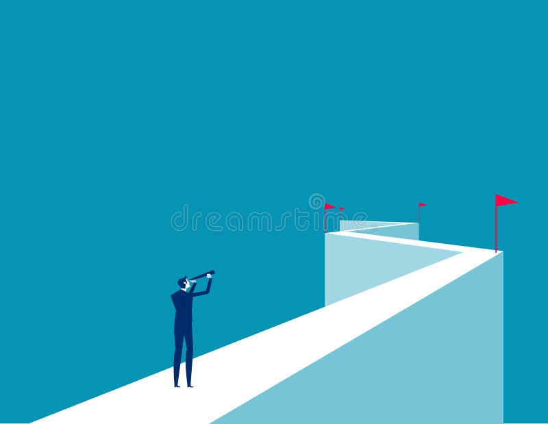Business Goal and Vision. Business Vector Illustration Stock Vector ...