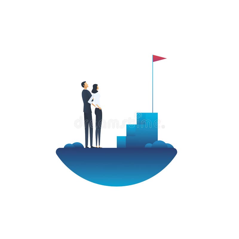 Business Goals and Objectives Vector Concept. Symbol of Growth ...