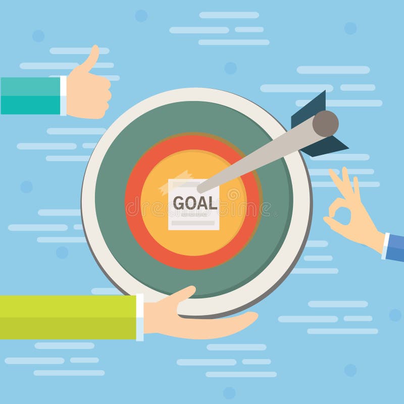 Business Goals Target Concept Vector Illustration Stock Vector ...