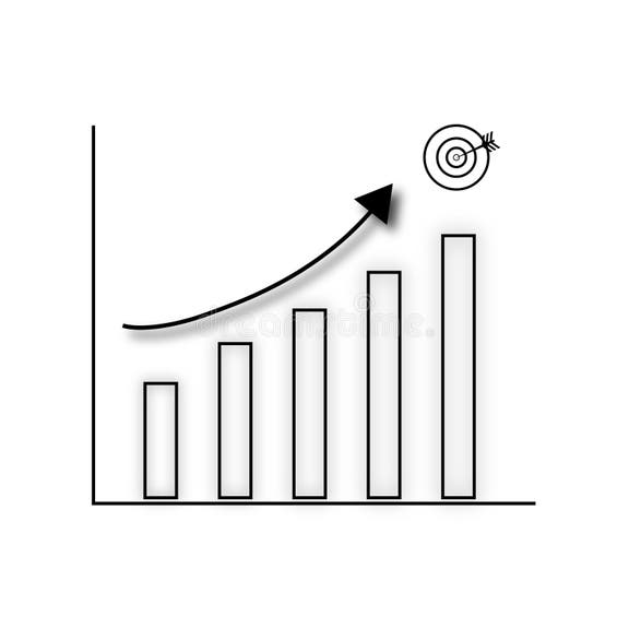 Business Goals Target Graph Stock Vector - Illustration of growth ...