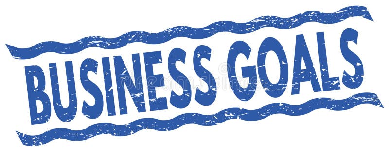 BUSINESS GOALS Text on Blue Lines Stamp Sign Stock Illustration ...
