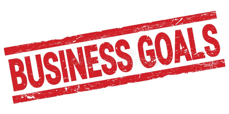 BUSINESS GOALS Text on Red Rectangle Stamp Sign Stock Illustration ...