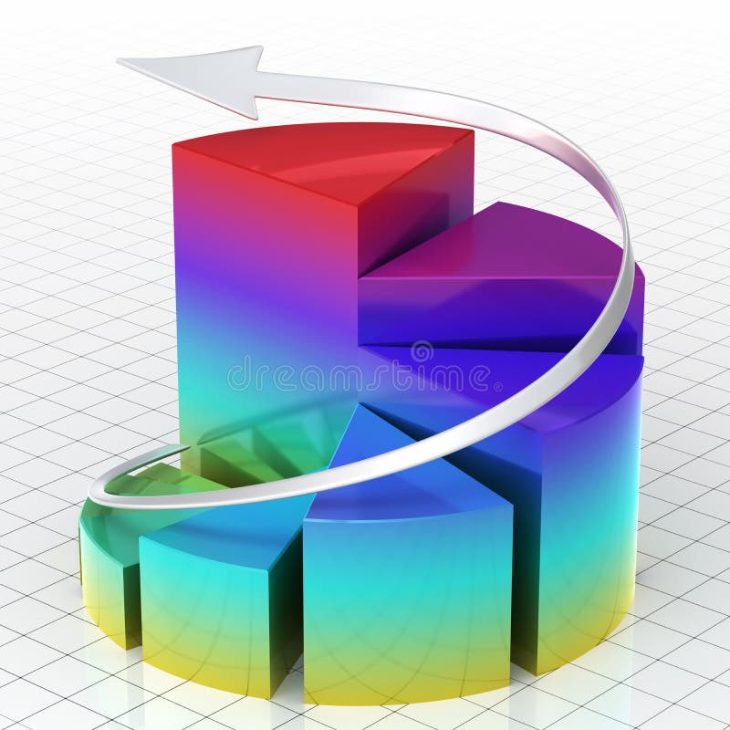 Business Gradient Color Graph Bar Stock Illustration - Illustration of ...