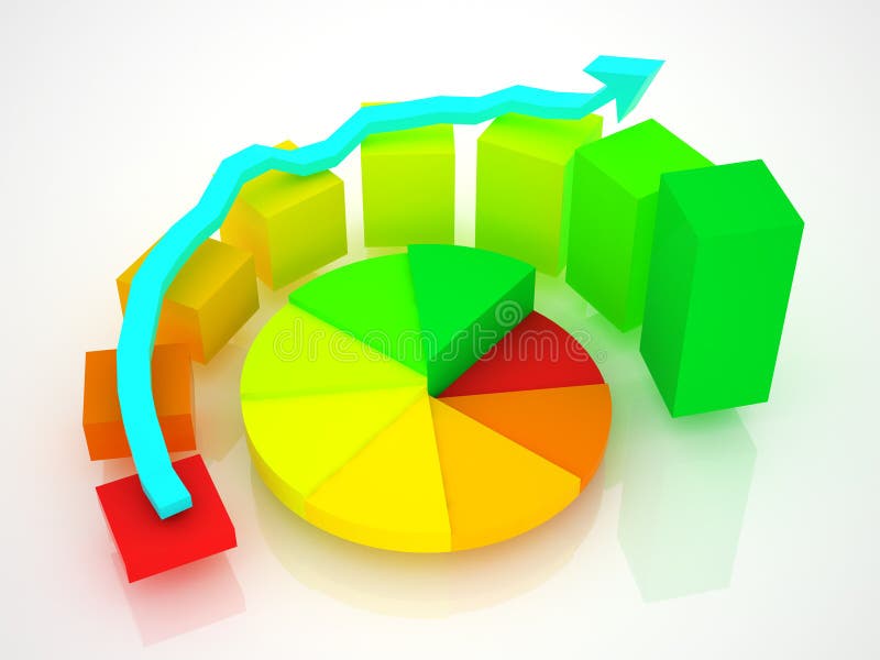 Decrease Business Chart stock illustration. Illustration of graph ...