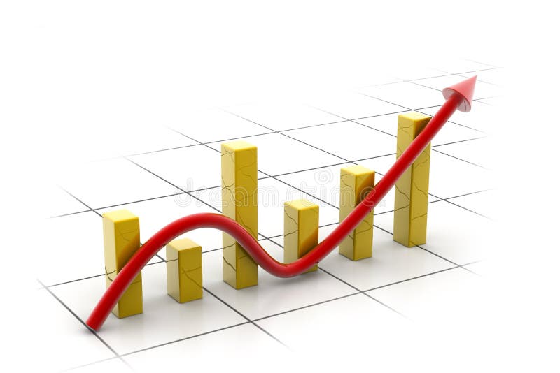 Business Financial Growth - Rising Graph Stock Illustration ...