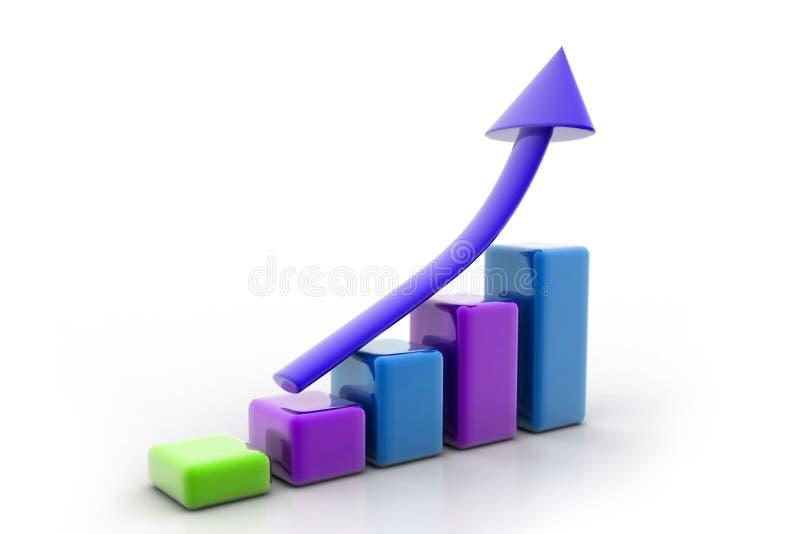 Growth & Progress Bar Chart Stock Vector - Illustration of concept ...