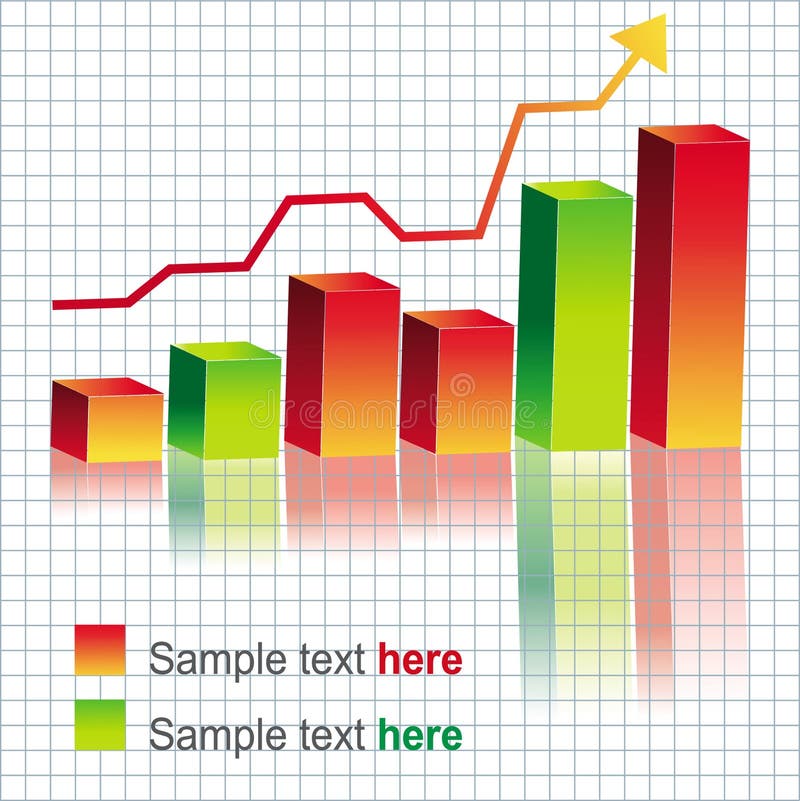 Business graph stock vector. Illustration of generated - 18364275