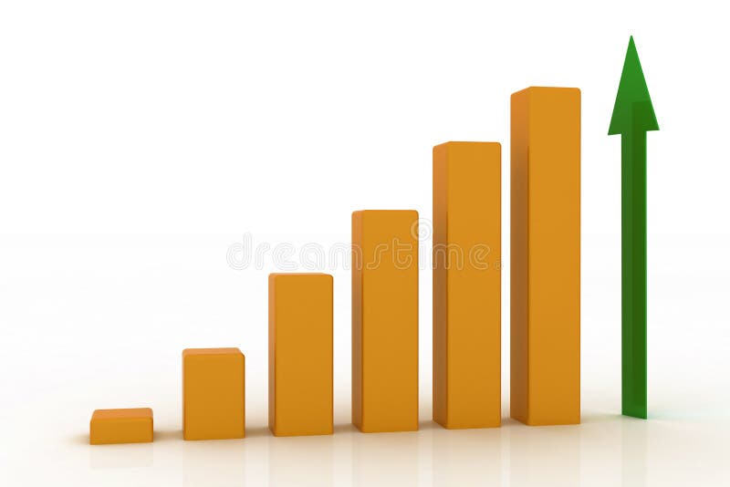 Business Graph With Rising Arrow Stock Illustration - Illustration of ... Business Graph With Rising Arrow Stock Illustration - Illustration of ...