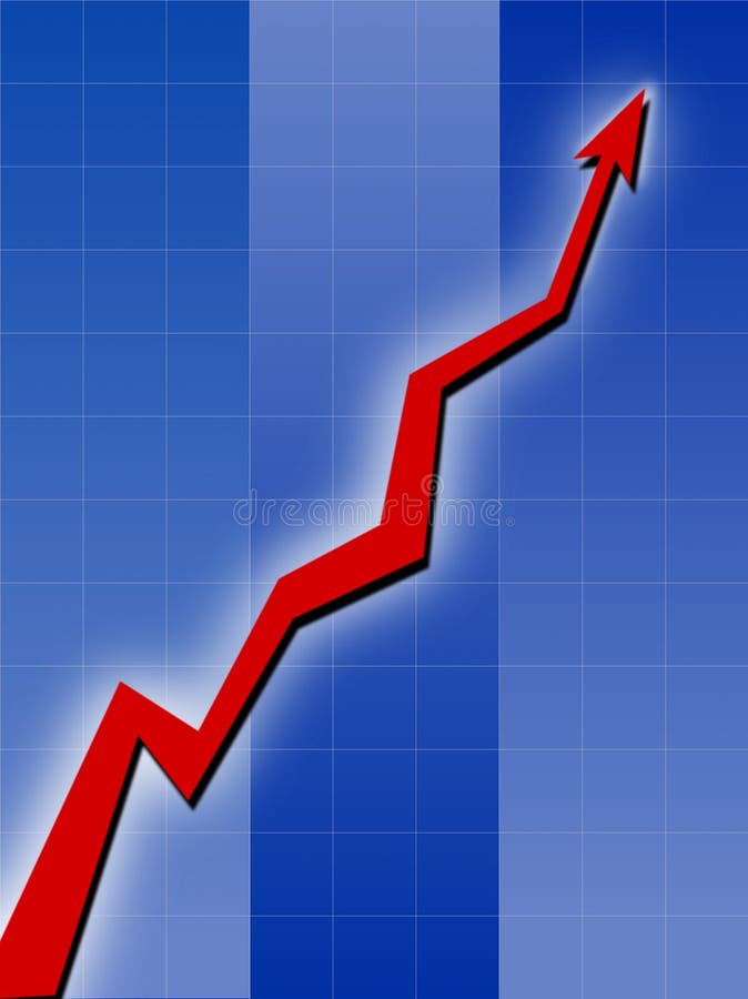 Arrow graph going down stock illustration. Illustration of corporate ...