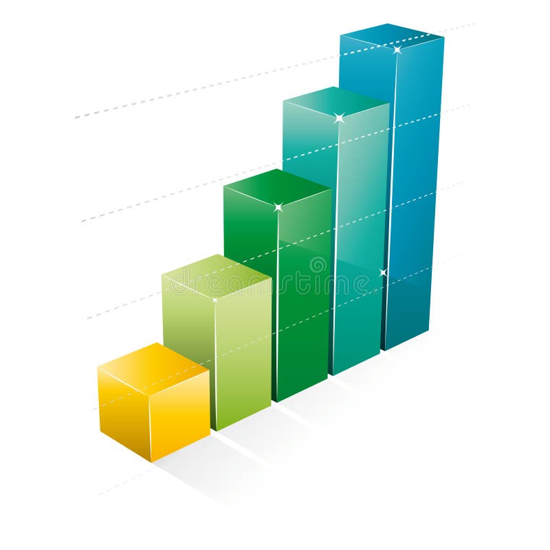 Business Graph 3D stock vector. Illustration of chart - 7039091