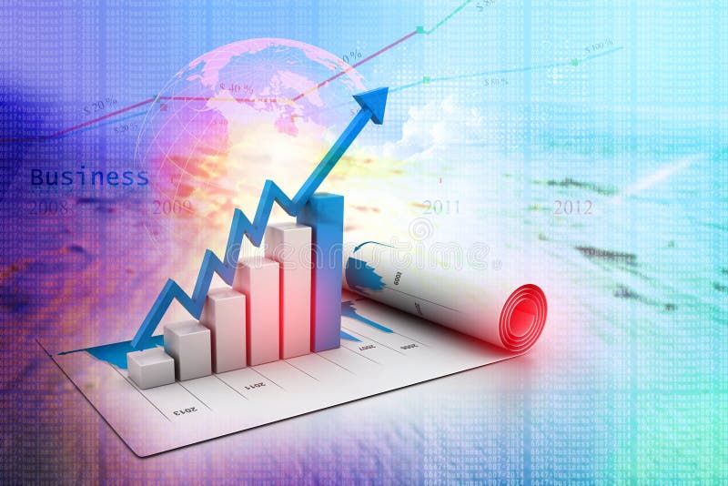 Business graph stock illustration. Illustration of future - 36114312