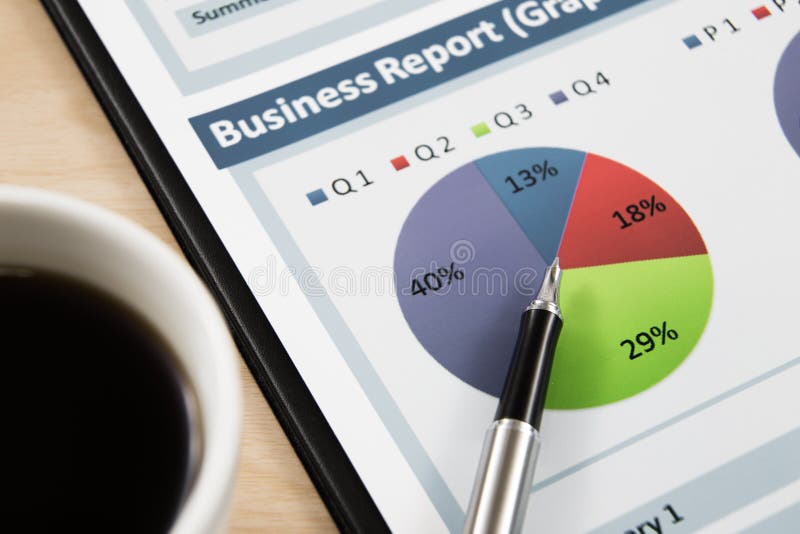 Business Graph Analysis Report Stock Photo - Image of business, annual ...