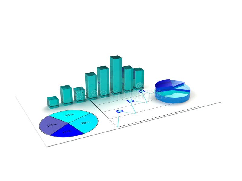 Business Graph Analysis Report Stock Illustration - Illustration of ...