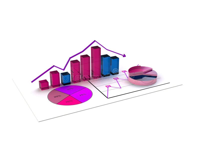 Business Graph Analysis Report Stock Illustration - Illustration of ...