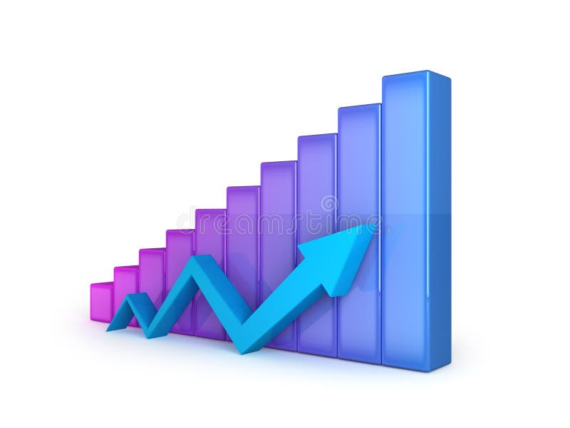 Business Graph Vector Growth Progress Stock Vector - Illustration of ...