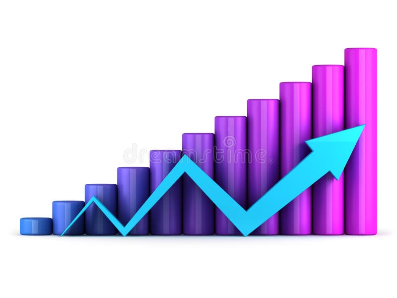 3d arrow graph stock illustration. Illustration of diagram - 20382742