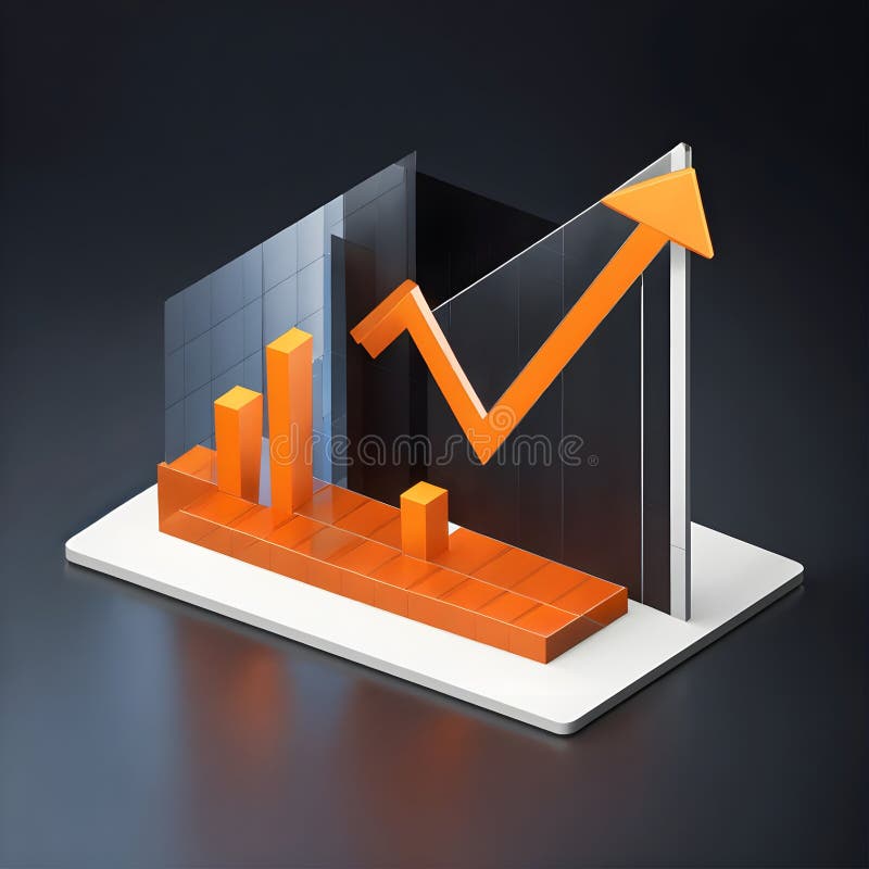 Business graph with arrow stock illustration. Illustration of marketing ... Business graph with arrow stock illustration. Illustration of marketing ...