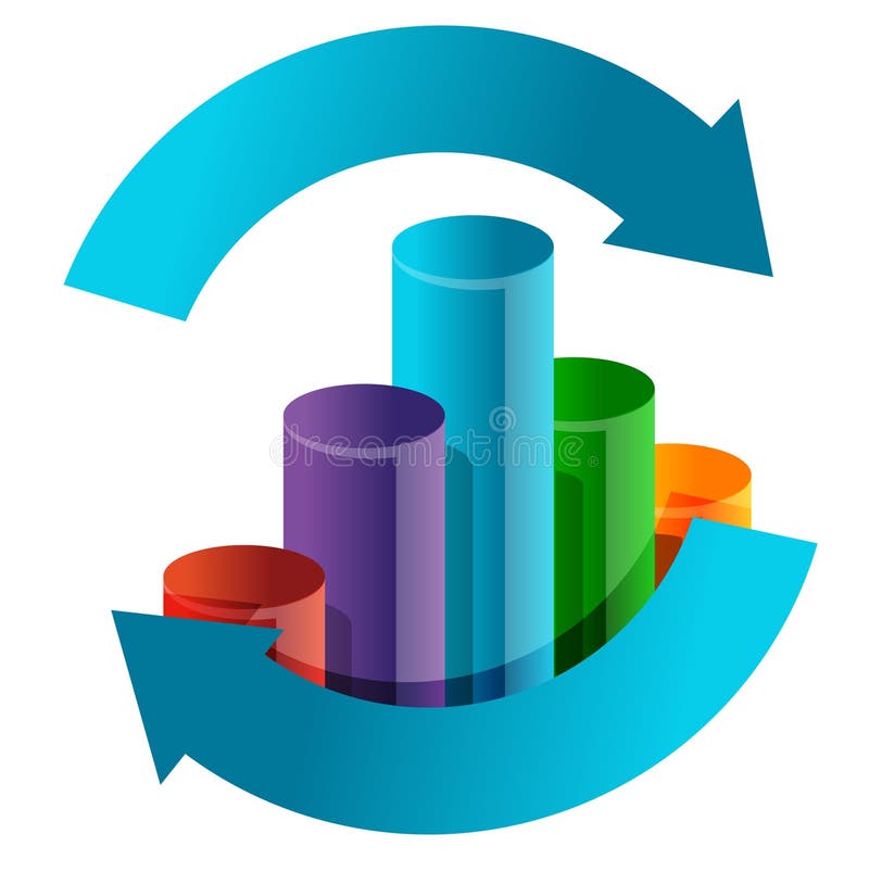 Business Graph in Arrow Cycle Stock Vector - Illustration of direction ...