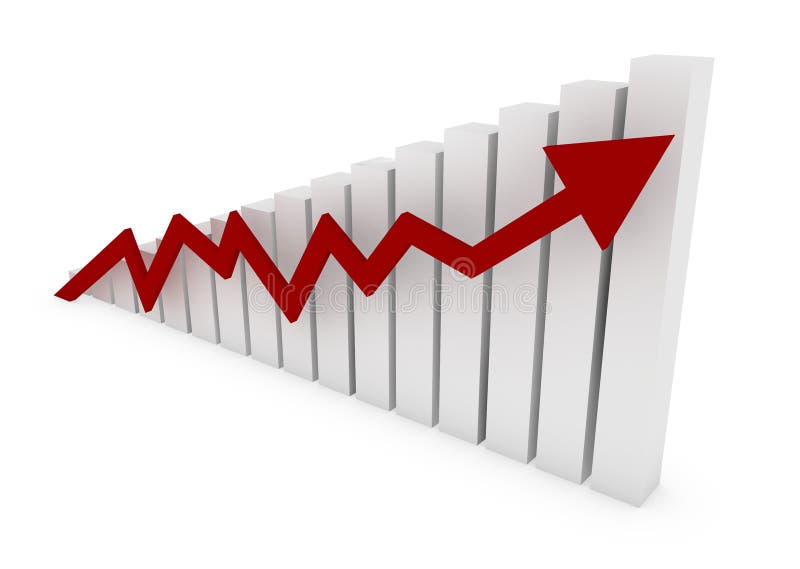 Business Graph rising stock illustration. Illustration of profit - 944616