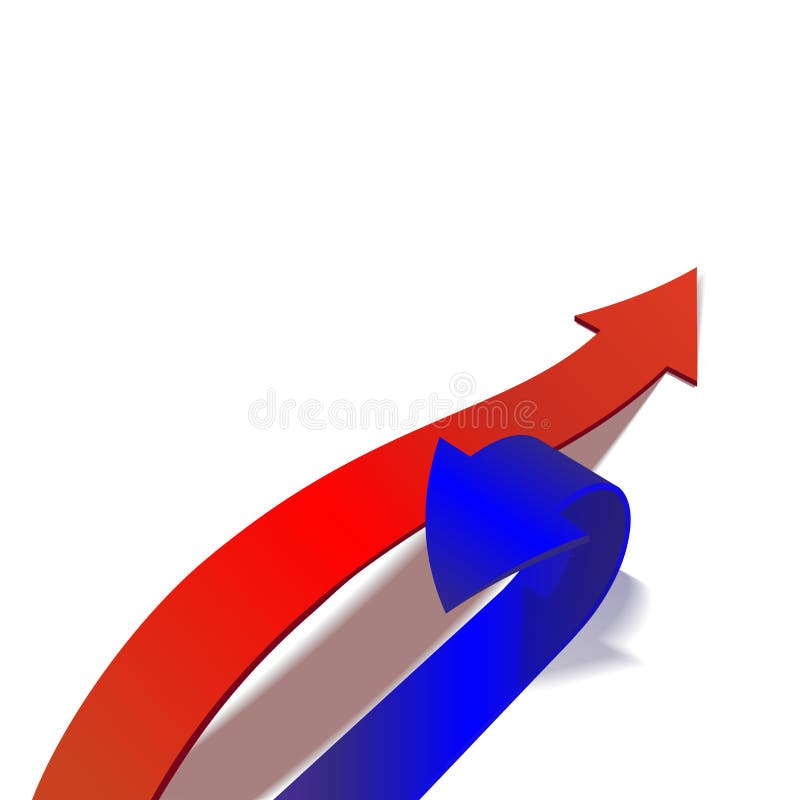 Business Graph, Arrow Vector Illustration Stock Vector - Illustration ...