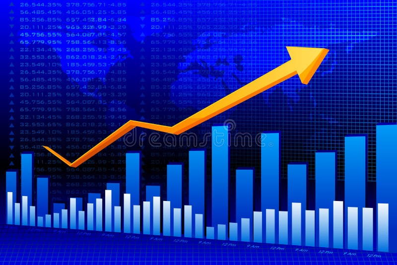 Business Graph with Business Newspaper Stock Vector - Illustration of ...