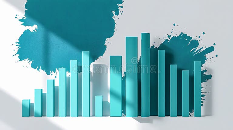Business Graph Bars with Paint Splash Background - Modern Financial ...