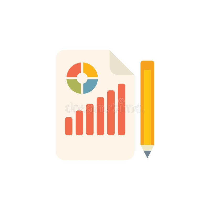 Pencil Drawing Business Graph on Paper with Pie Chart Stock ...
