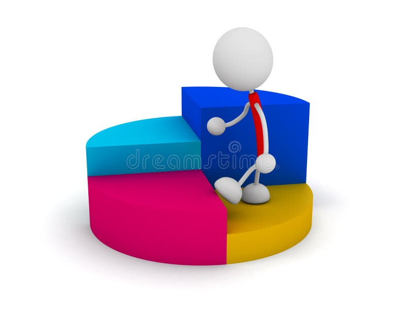 Business Graph and Character Stock Illustration - Illustration of ...