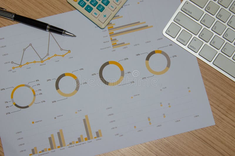 Business graph and chart stock image. Image of finance - 151312183