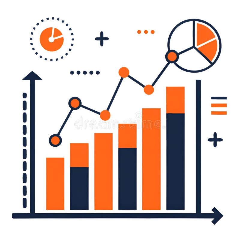 Business graph chart stock illustration. Illustration of concept ...