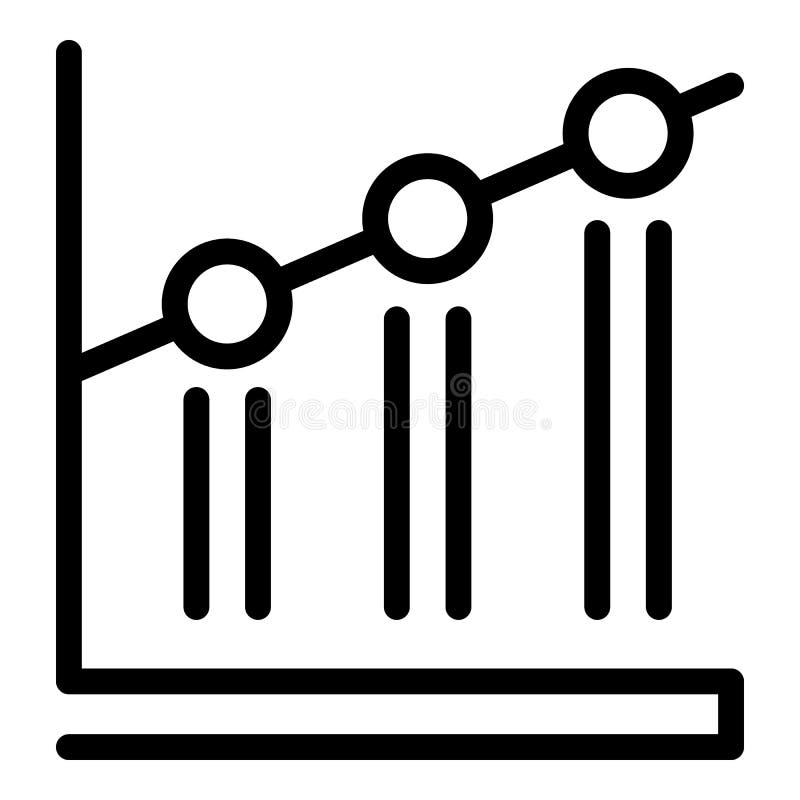 Business Graph Chart Icon, Outline Style Stock Vector - Illustration of ...