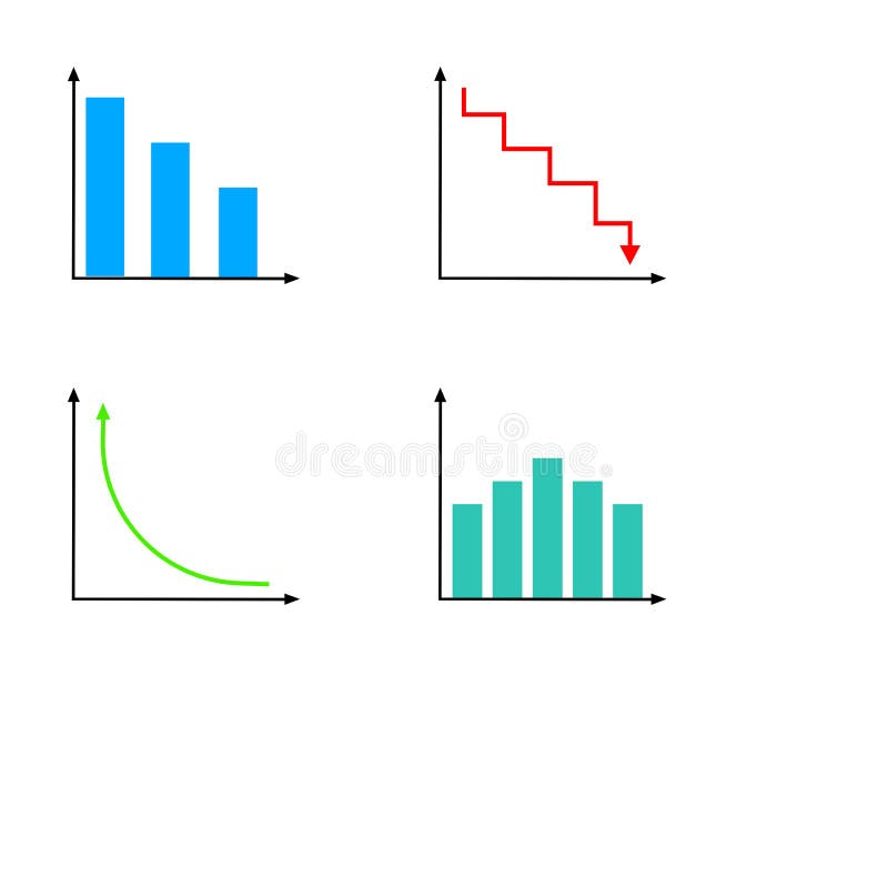 Business Graph Chart, Icon, Up and Down in Business Stock Vector ...