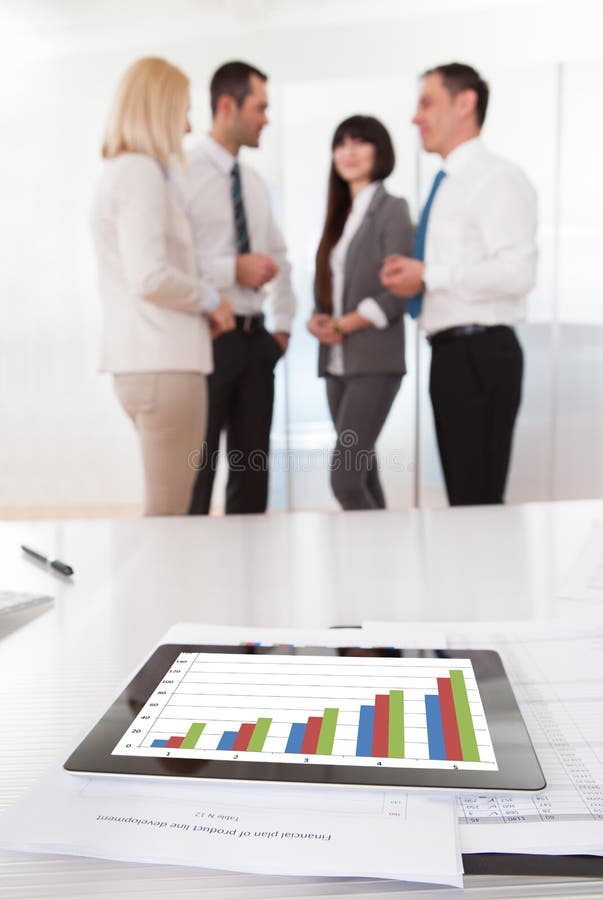 Business Graph Chart on a Table Stock Image - Image of notebook ...