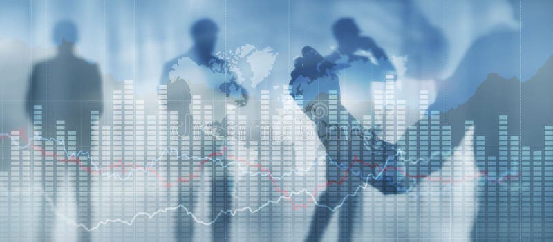 Business Graph Chart. Virtual Screen with Stock Market Changes Stock ...