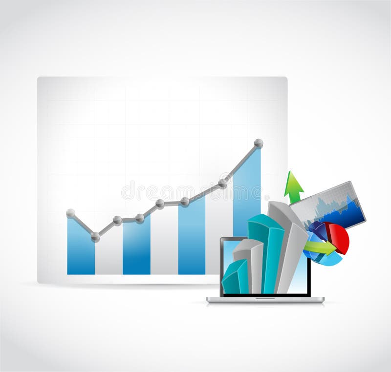 Business Graph Concept Illustration Design Stock Illustration ...