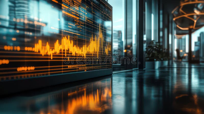 Business Graph Created with Generative AI. Nice Futuristic Financial ...