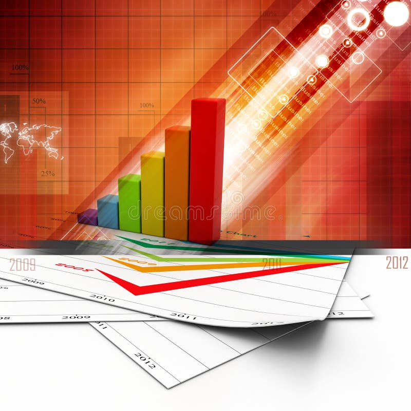 Business graph stock illustration. Illustration of concept - 36108874