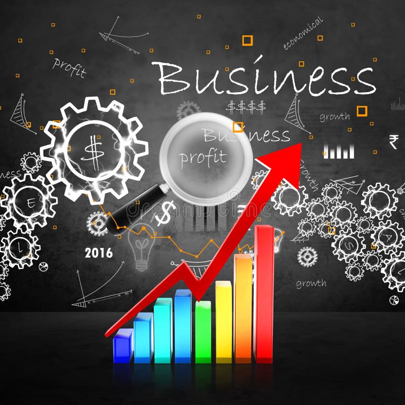 Business graph stock illustration. Illustration of direction - 78103442