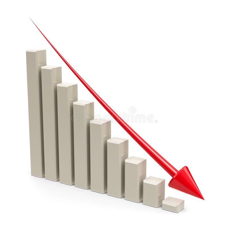 Business graph down stock illustration. Illustration of indicator ...